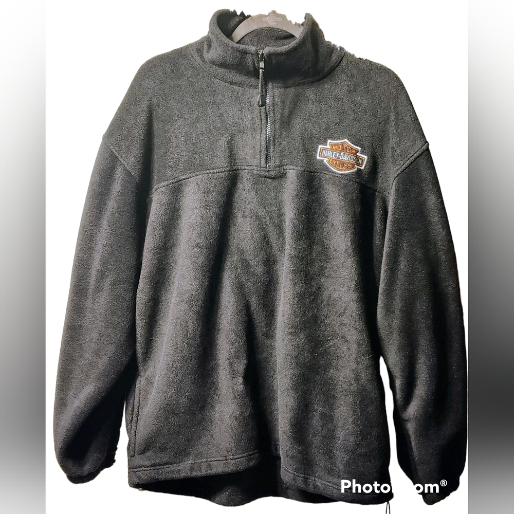 Harley-Davidson Motorcycle Fleece Top Jacket L - Gem